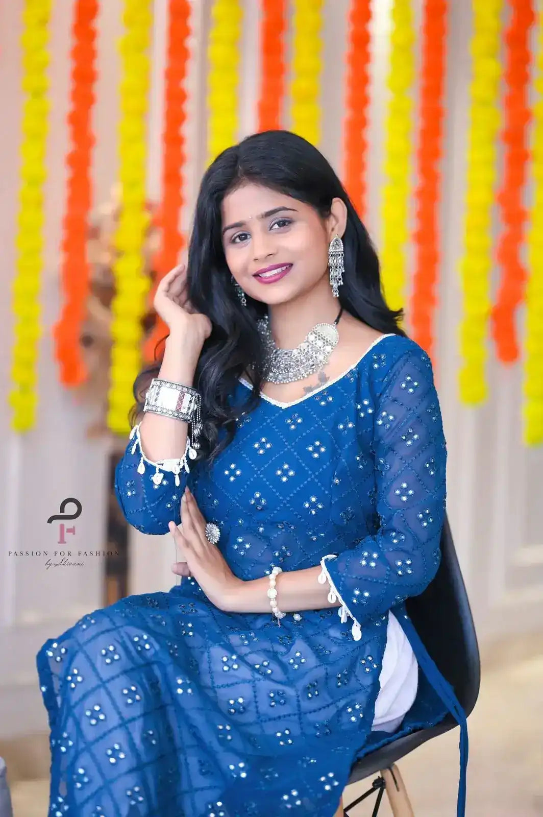 Shiraz Kerosene Blue Gulnaz Kurta – Passion for Fashion by Shivani